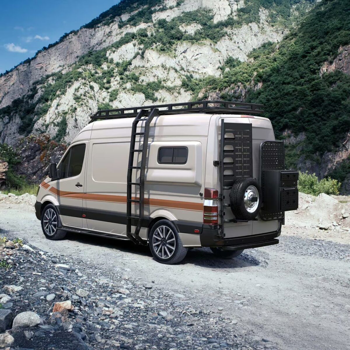 Sprinter Safari Roof Rack for 170″ Wheelbase | VannCamp & Astra Guard